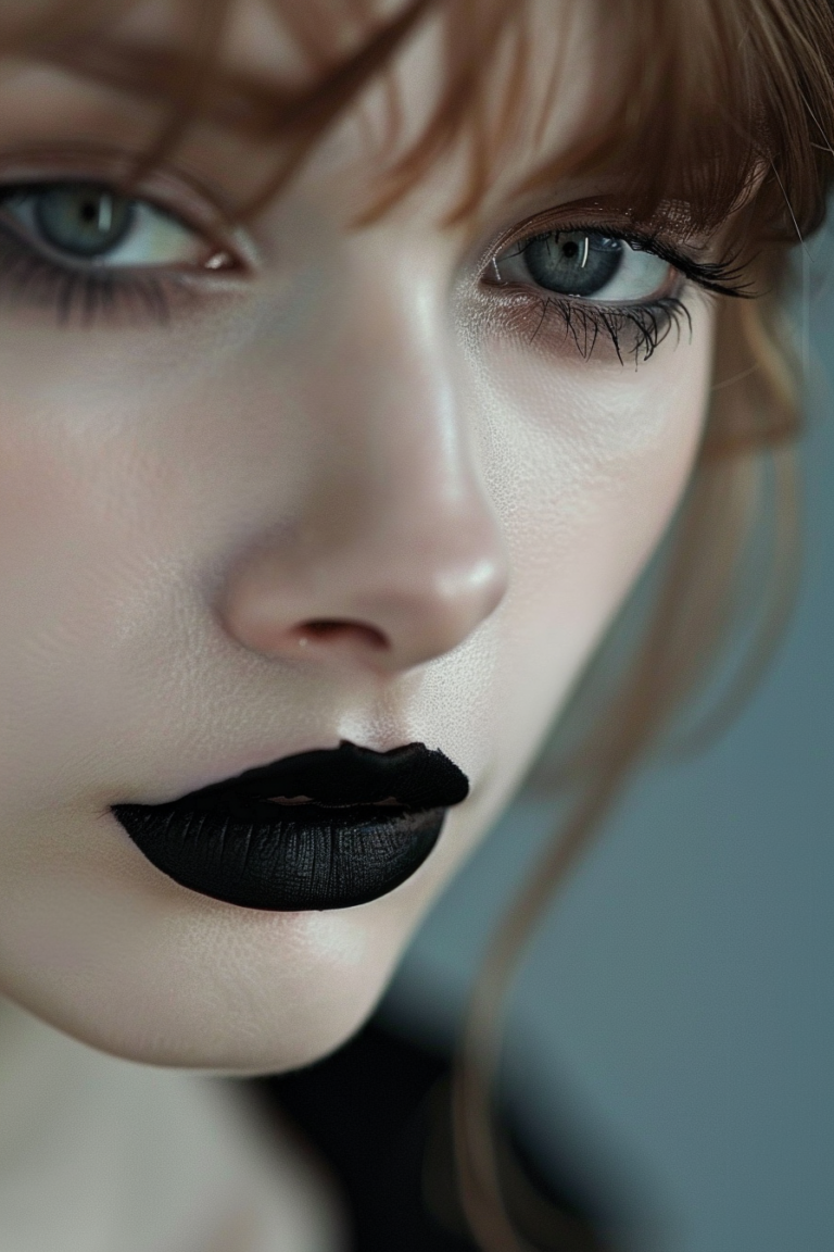 45+ Show-Stealing Black Lipstick Ideas