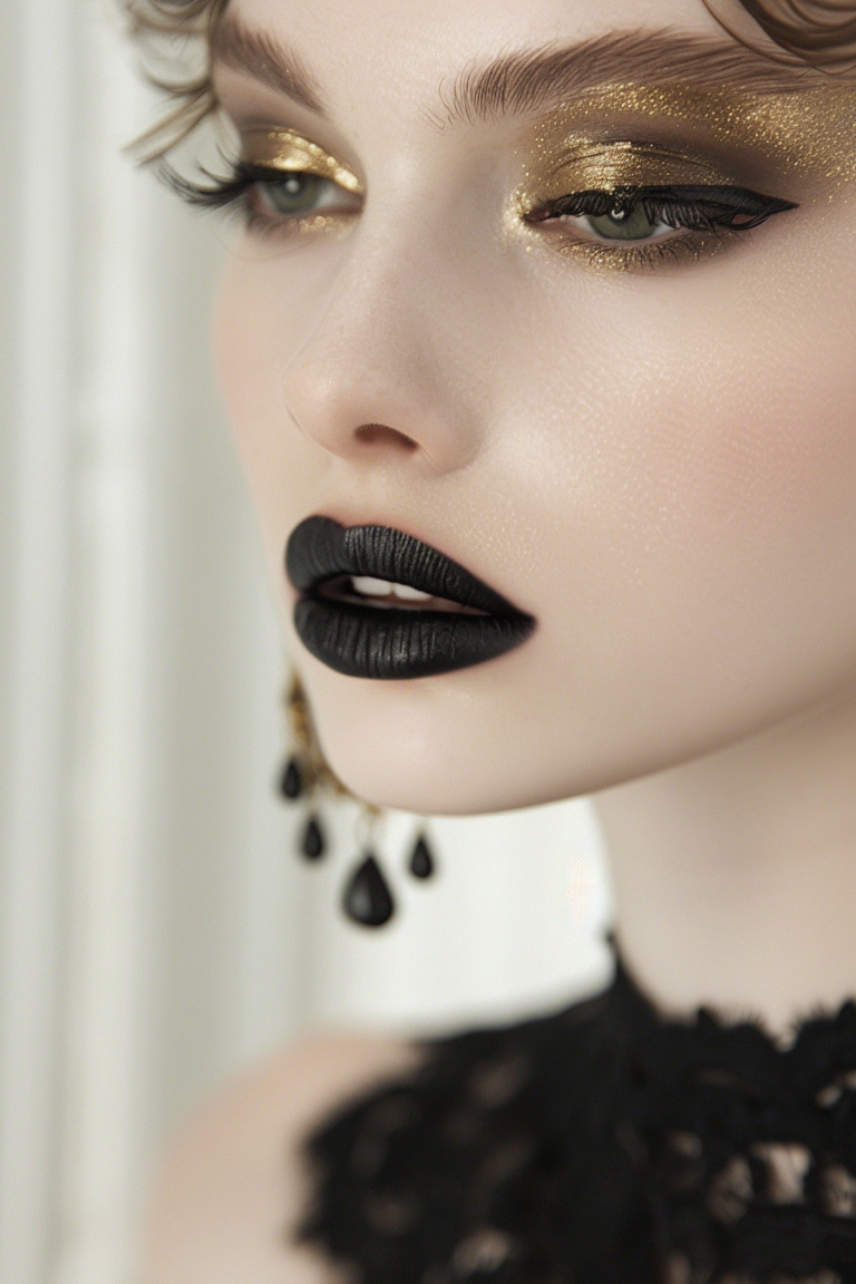 45+ Show-Stealing Black Lipstick Ideas