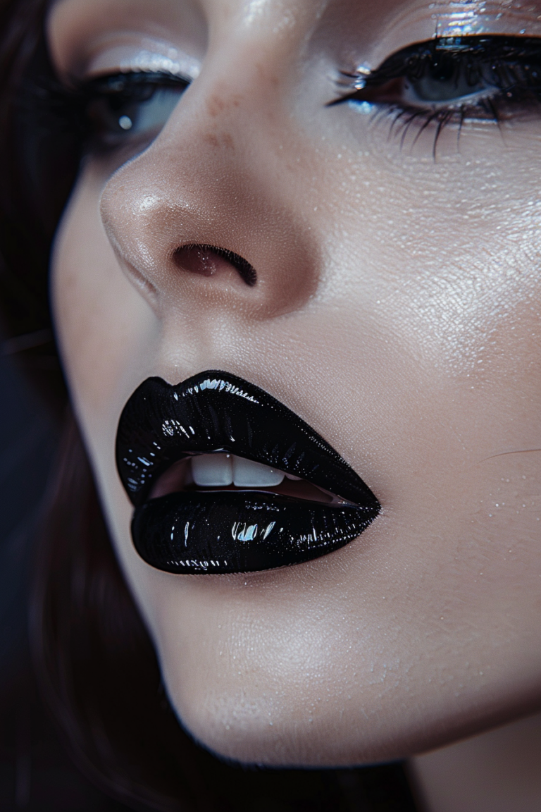 45+ Show-Stealing Black Lipstick Ideas